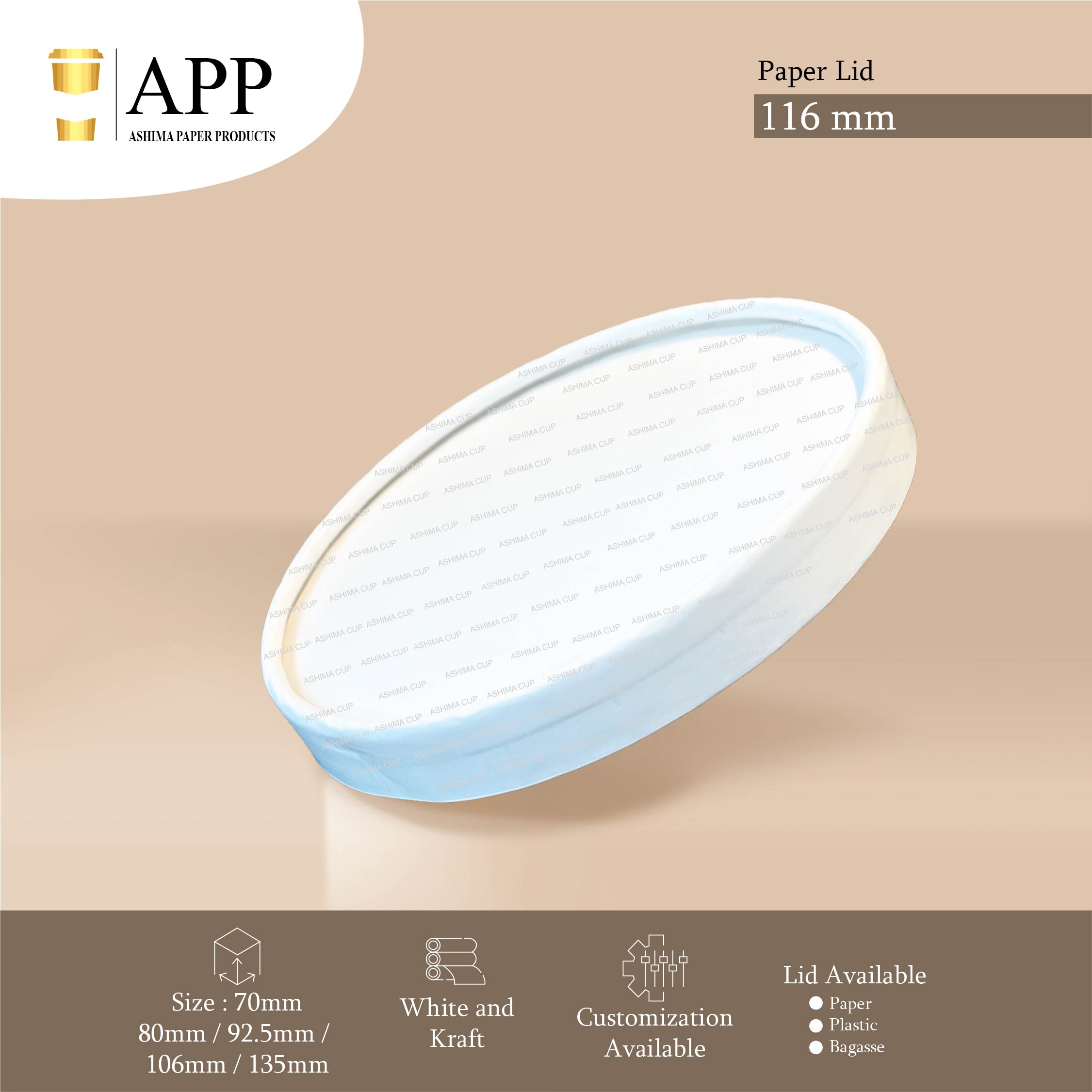 116MM Paper Lids
